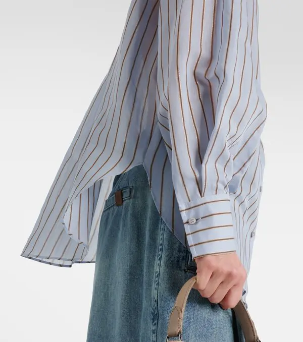 Brunello Cucinelli Striped Cotton-blend Shirt