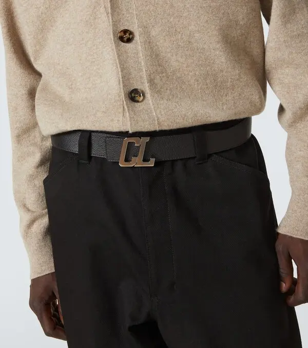 CHRISTIAN LOUBOUTIN Cl Logo Reversible Leather Belt