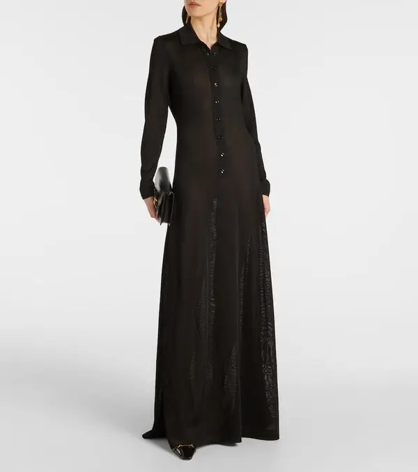 TOM FORD Knitted Polo Maxi Dress