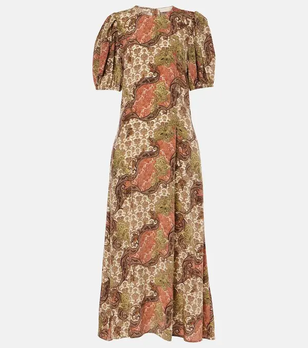 Ulla Johnson Calais Silk Paisley Midi Dress - Multicoloured