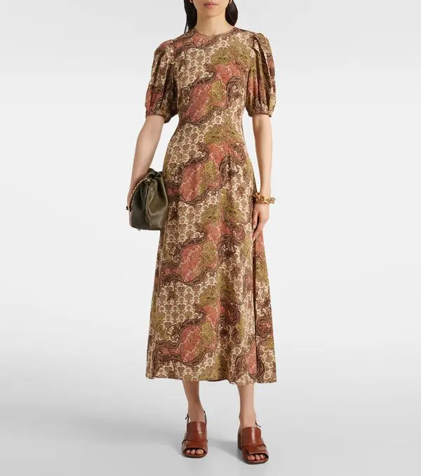 Ulla Johnson Calais Silk Paisley Midi Dress