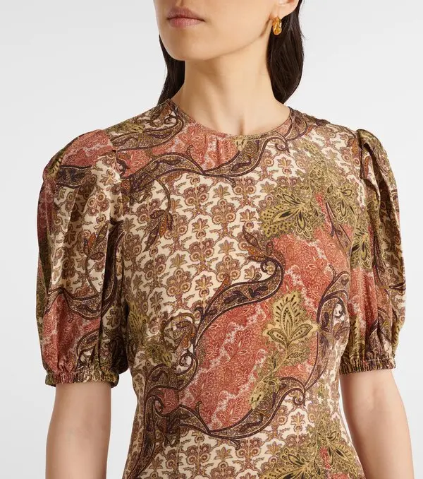 Ulla Johnson Calais Silk Paisley Midi Dress
