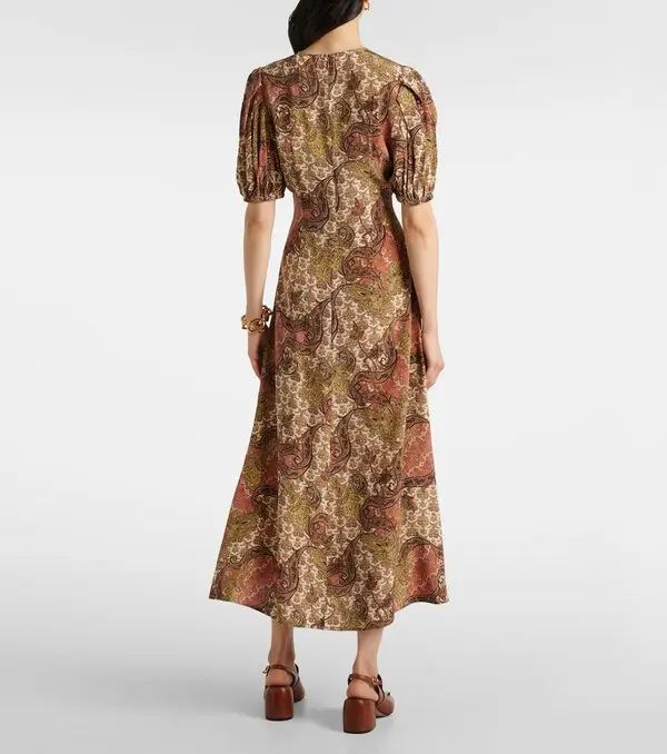 Ulla Johnson Calais Silk Paisley Midi Dress