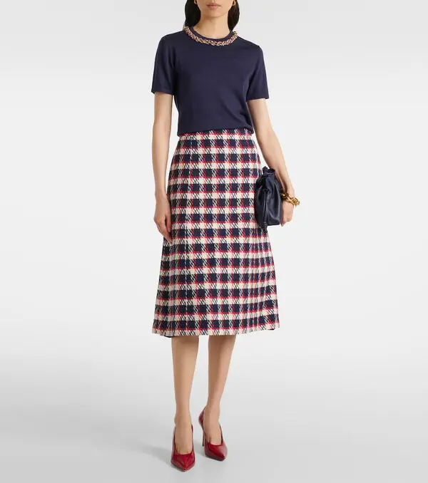 Carolina Herrera Embellished Wool And Silk Sweater