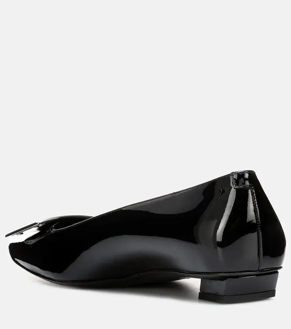 ROGER VIVIER Belle Vivier Patent Leather Ballet Flats