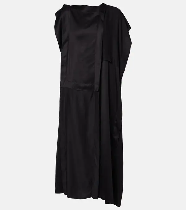 MAISON MARGIELA Gathered Midi Dress - Black