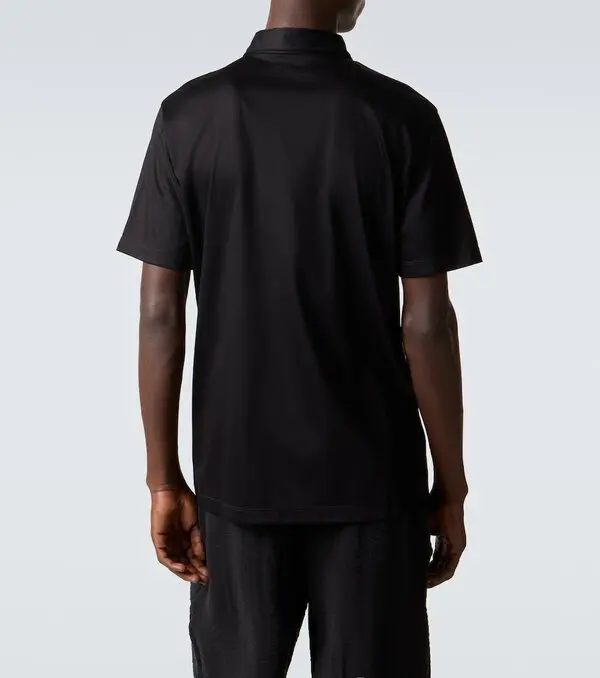 Giorgio Armani Cotton Polo Shirt - Black