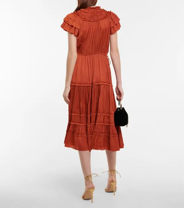 Ulla Johnson Isadora Pleated Midi Dress