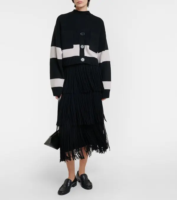 Proenza Schouler Sofia Cropped Cardigan In Wool And Cashmere