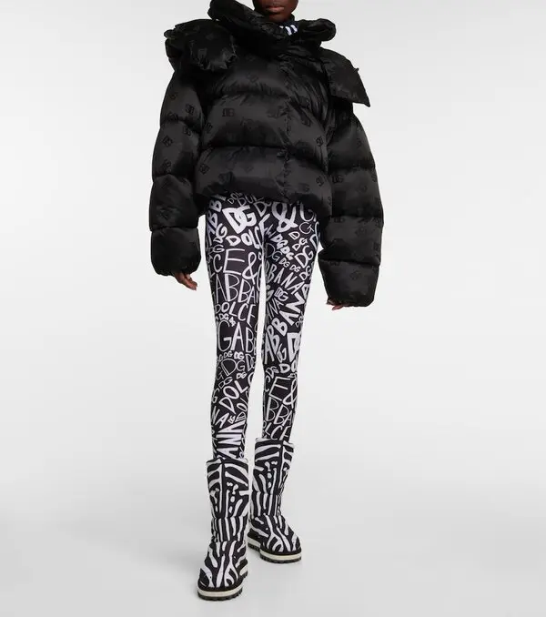 Dolce & Gabbana Padded Zebra Print Snow Boots