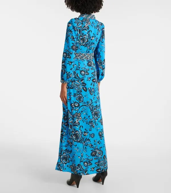 Diane Von Furstenberg Joshua Printed Maxi Shirt Dress