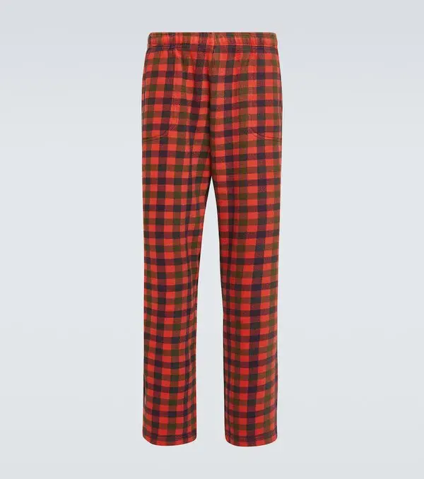 ERL Checked Cotton Straight Pants - Multicoloured