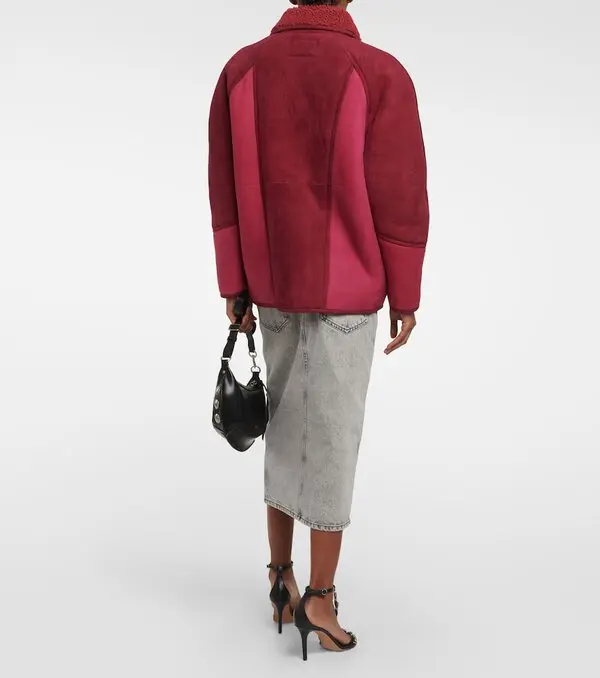 MARANT ETOILE Abeni Shearling-lined Suede Jacket