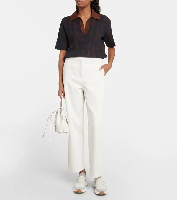 TOD'S Leather-trimmed Knit Sneakers