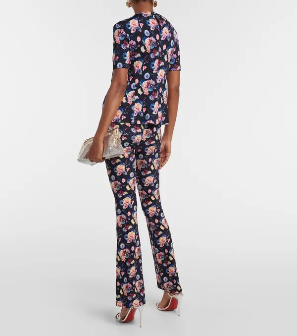 Rabanne Short Sleeve Floral Top