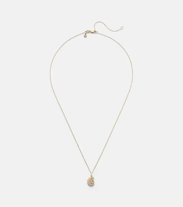 SYDNEY EVAN 14kt Yellow Diamond Nautilus Shell Pendant Necklace - Gold