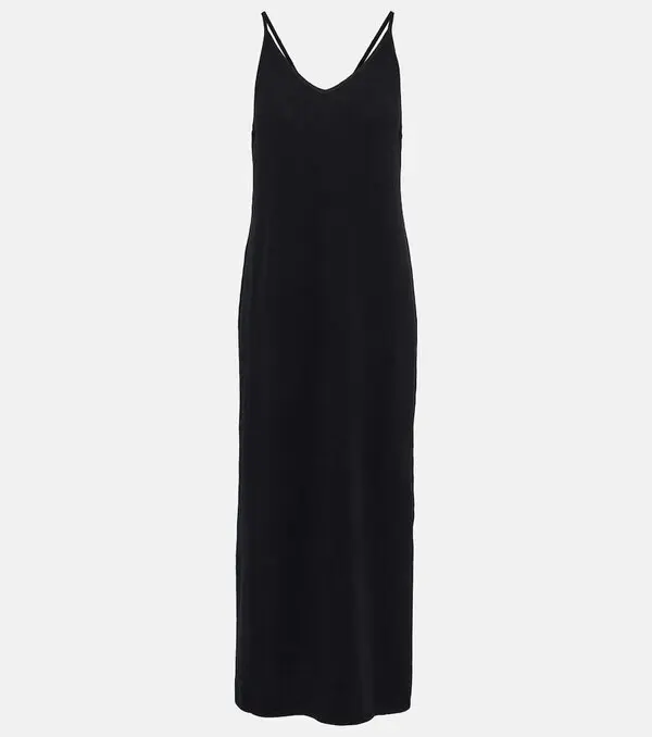 Jardin Des Orangers Cashmere And Wool Midi Dress - Black