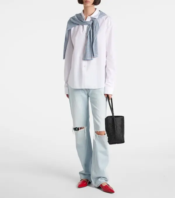 RE/DONE Loose High-rise Straight Jeans In Bleach Destroy