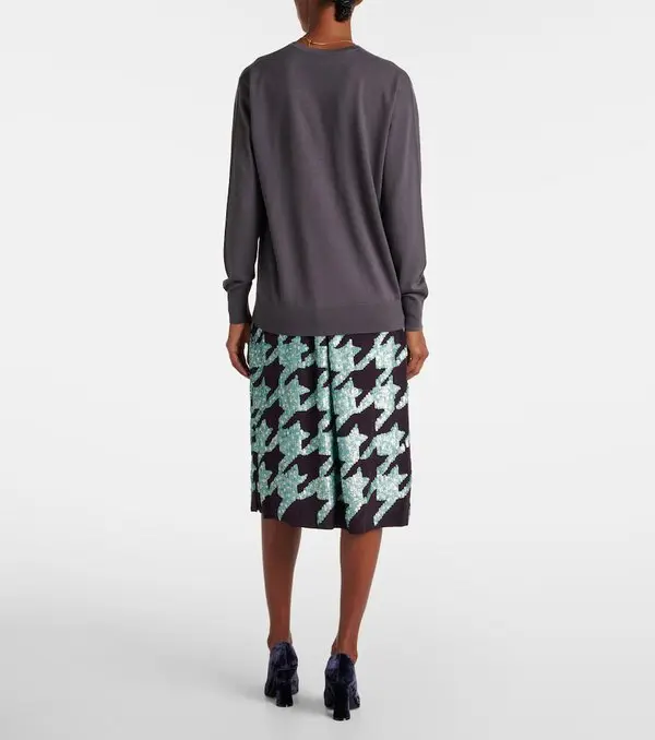 Dries Van Noten Merino Wool V-neck Sweater