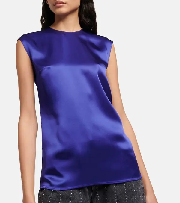 Stella McCartney Satin Top - Blue