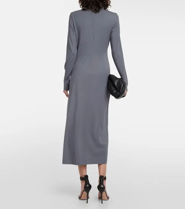 Vince Ruched Jersey Midi Dress