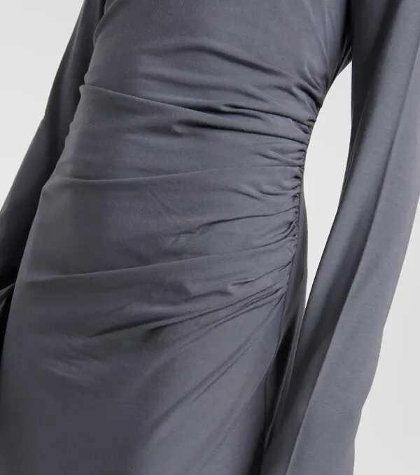 Vince Ruched Jersey Midi Dress