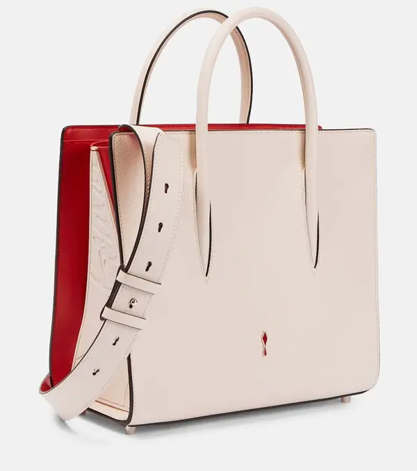 CHRISTIAN LOUBOUTIN Paloma Medium Leather Tote Bag - Beige