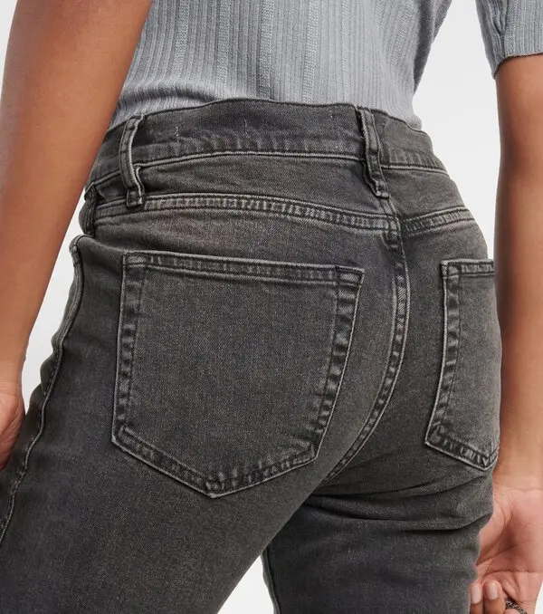 FRAME Le High Flare Jeans In Obsidian