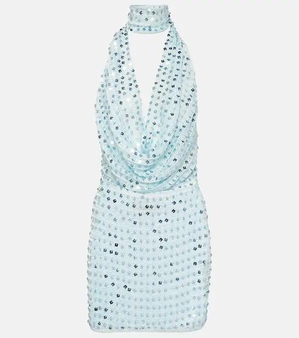 AYA MUSE Sequined Mini Dress - Blue