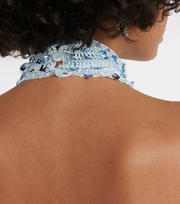 AYA MUSE Sequined Mini Dress - Blue