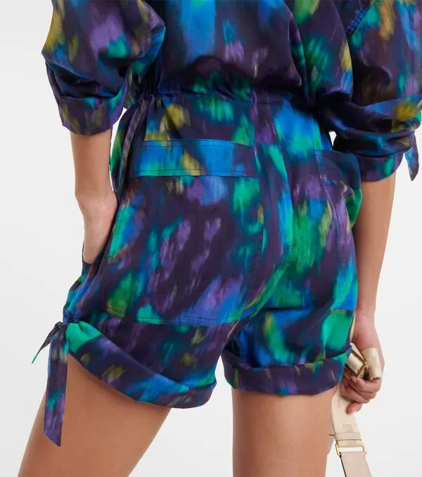 MARANT ETOILE Printed Cotton Playsuit