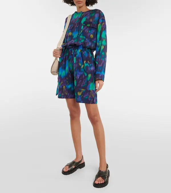 MARANT ETOILE Printed Cotton Playsuit