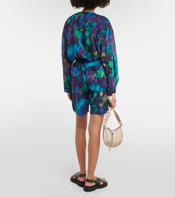 MARANT ETOILE Printed Cotton Playsuit