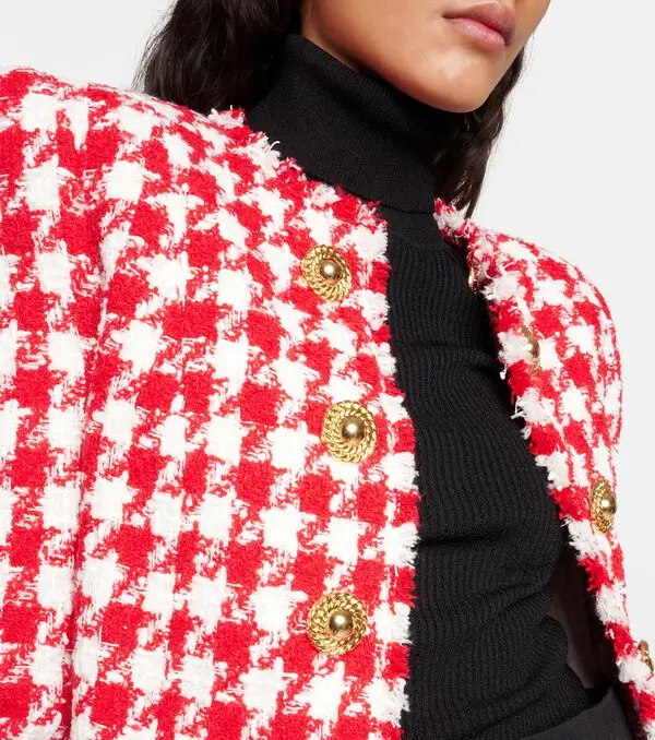 Balmain Houndstooth Tweed Jacket
