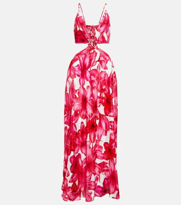 ALEXANDRA MIRO Colette Floral Cutout Maxi Dress - Multicoloured