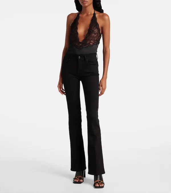 7 For All Mankind Mid-rise Bootcut Jeans In Rinse
