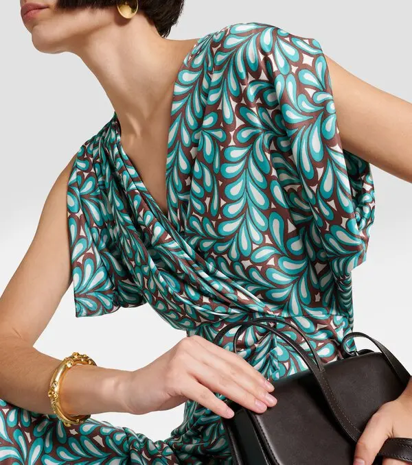 Diane Von Furstenberg Williams Printed Jersey Midi Dress