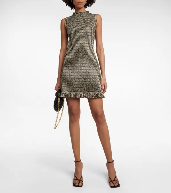 Oscar De La Renta Tweed Mini Dress