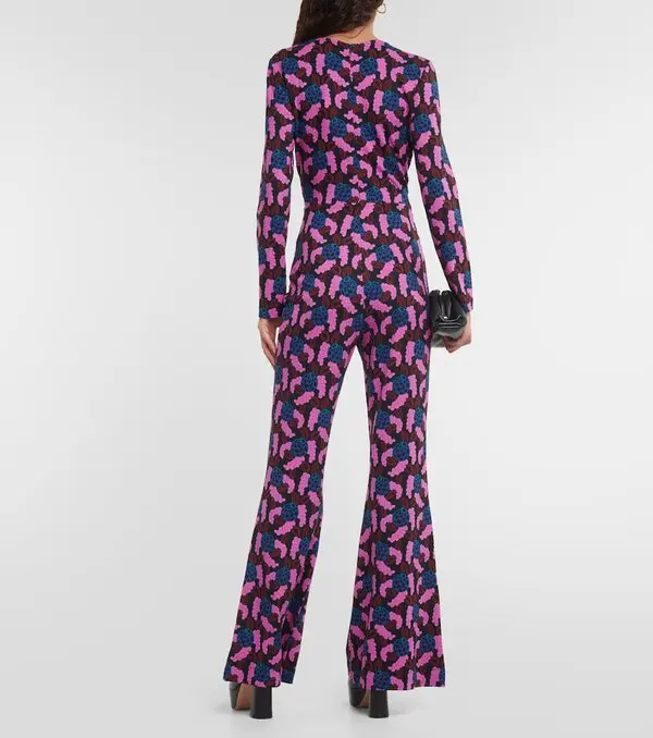 Diane Von Furstenberg Ursula Printed Jersey Jumpsuit