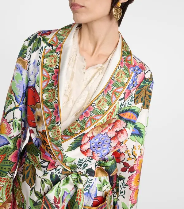 Etro Floral Silk Wrap Jacket