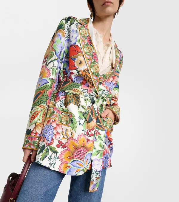 Etro Floral Silk Wrap Jacket
