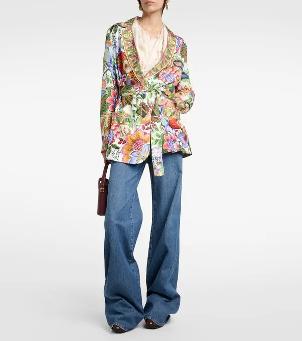 Etro Floral Silk Wrap Jacket