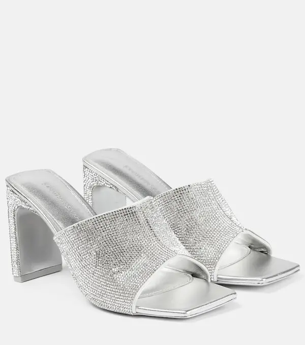 Simkhai Asia Crystal-embellished Sandals - Silver