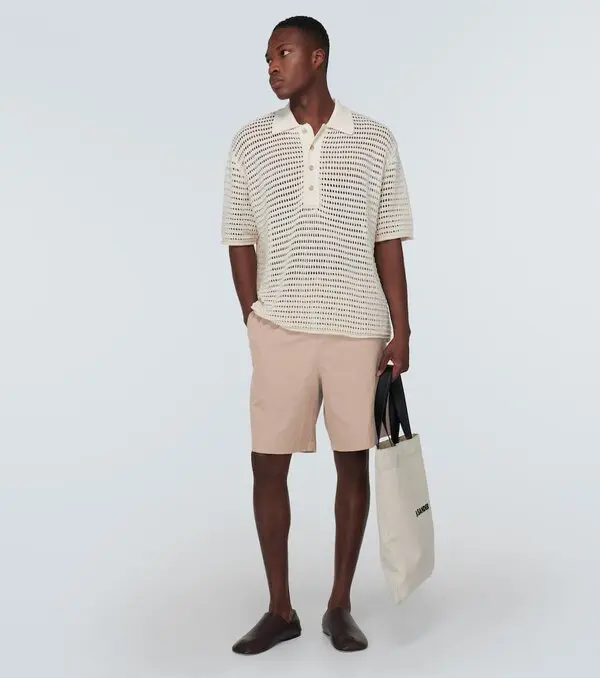 Commas Name Cotton-blend Shorts - Grey