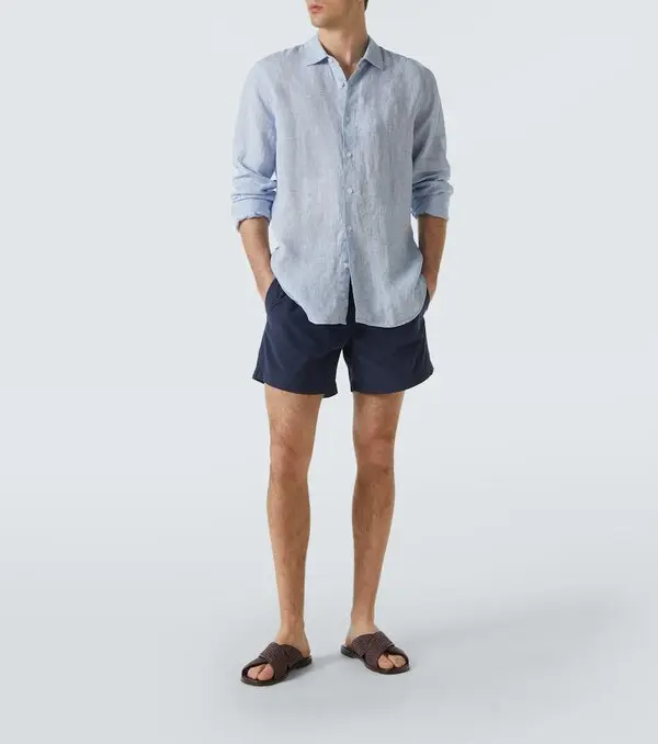 Orlebar Brown Giles Linen Long-sleeved Shirt