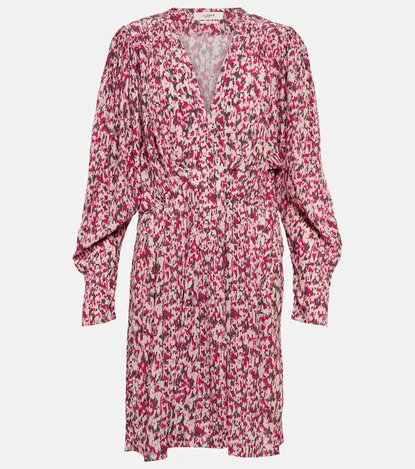 MARANT ETOILE Printed V-neck Mini Dress - Multicoloured