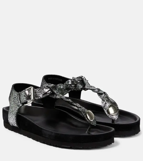 Isabel Marant Étoile Brook Metallic Leather Sandals