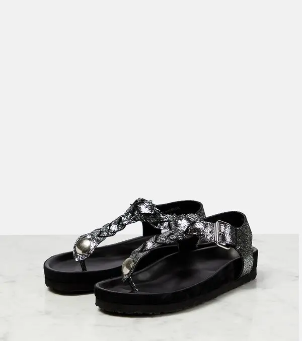 Isabel Marant Étoile Brook Metallic Leather Sandals
