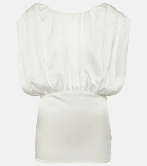 JIL SANDER Gathered Top - Beige