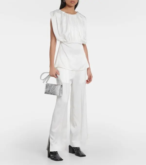 JIL SANDER Gathered Top - Beige